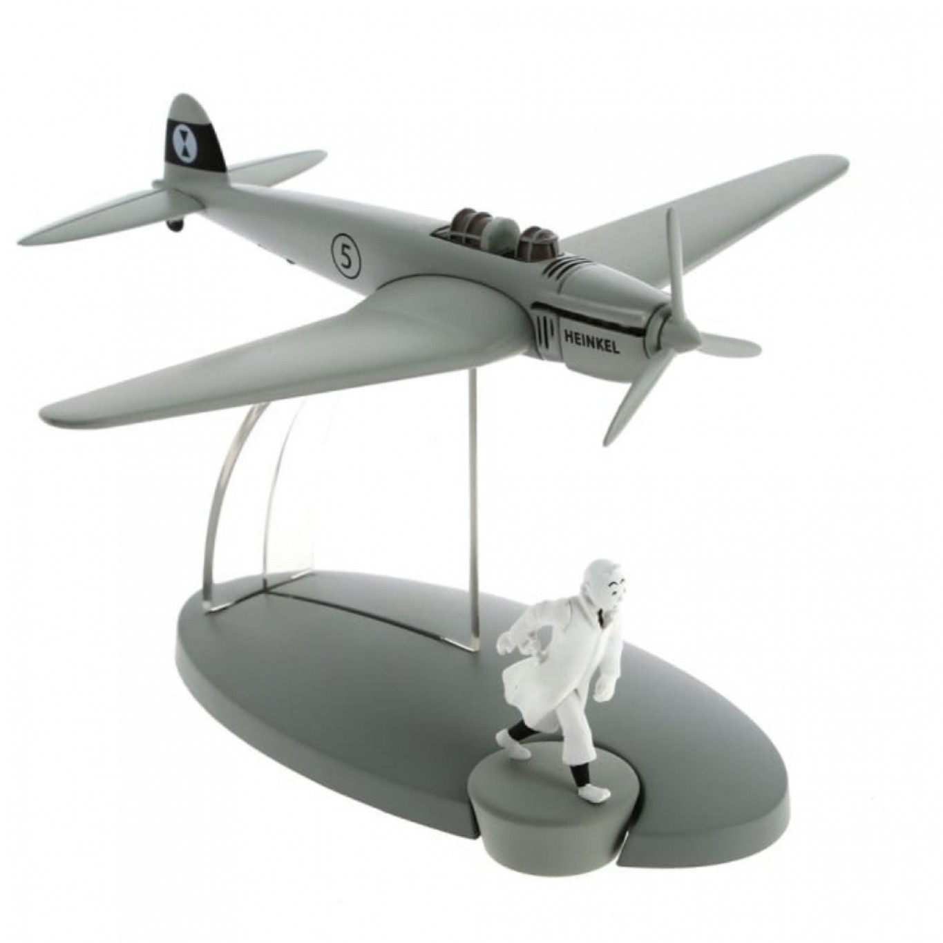 Avion Tintin N°44-L'Avion de chasse Bordure Heinkel: Figurines BD par Hergé chez Tintinimaginatio