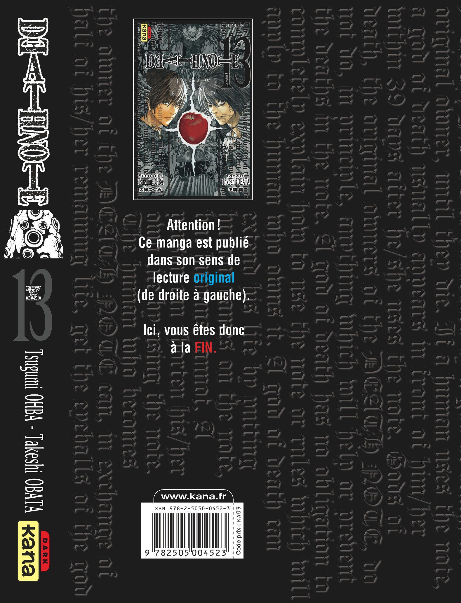 Death Note – Tome 13: Livres Manga par Takeshi Obata, Guillaume Abadie ...