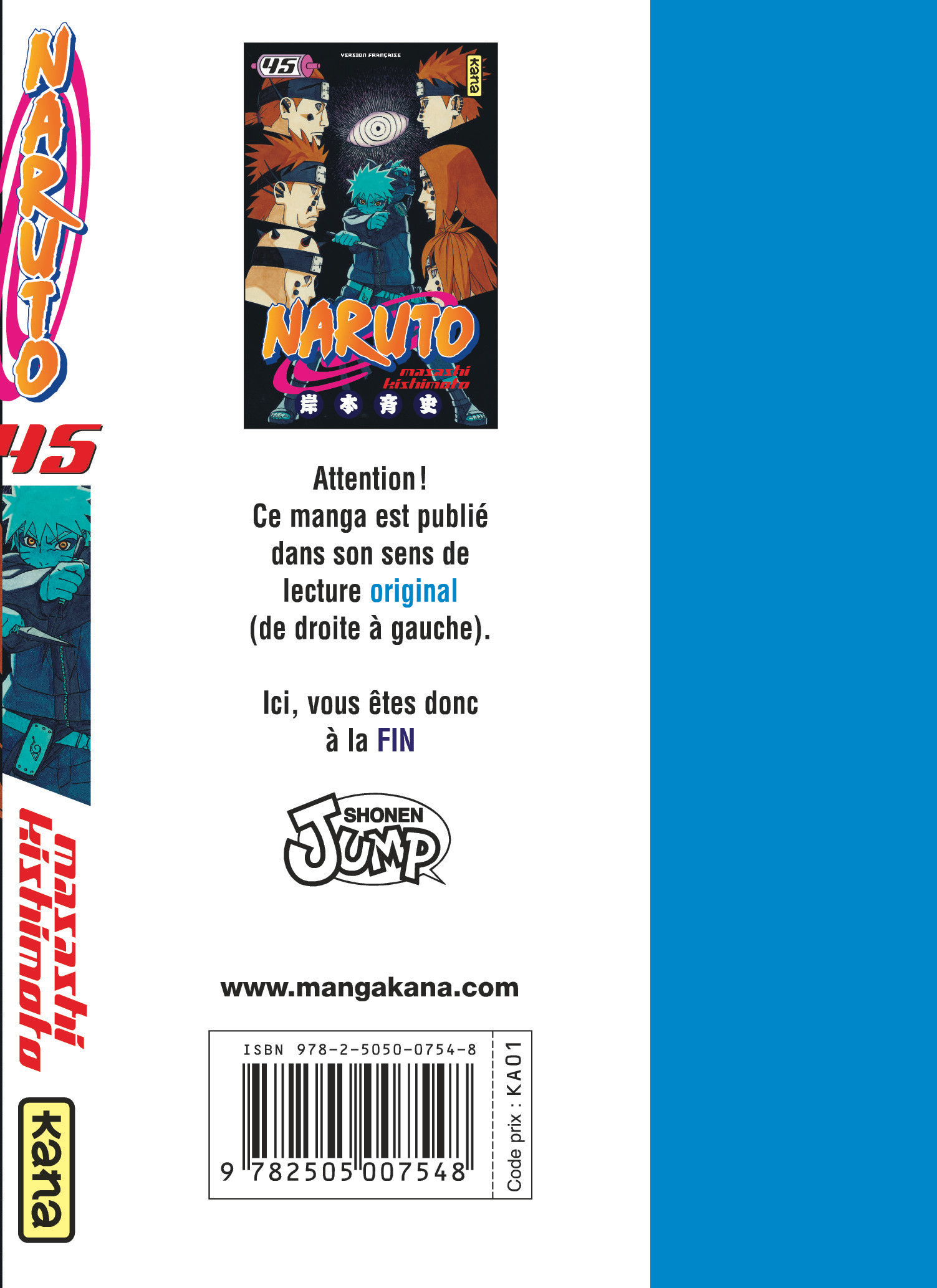 Naruto – Tome 45: Livres Manga par Masashi Kishimoto, Sébastien Bigini chez Kana