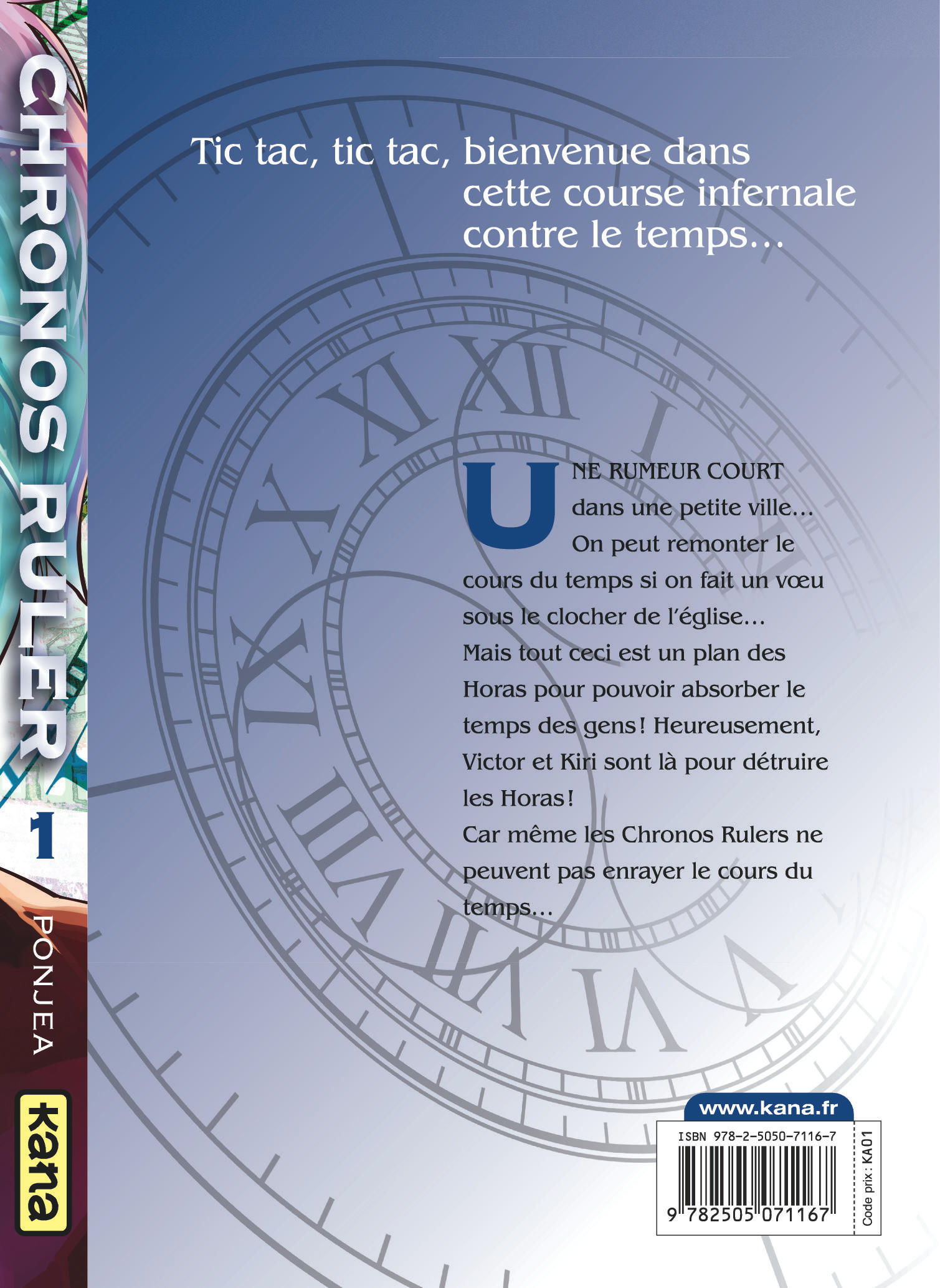 Chronos Ruler – Tome 1: Livres Manga par Ponjea, An Ning chez Kana