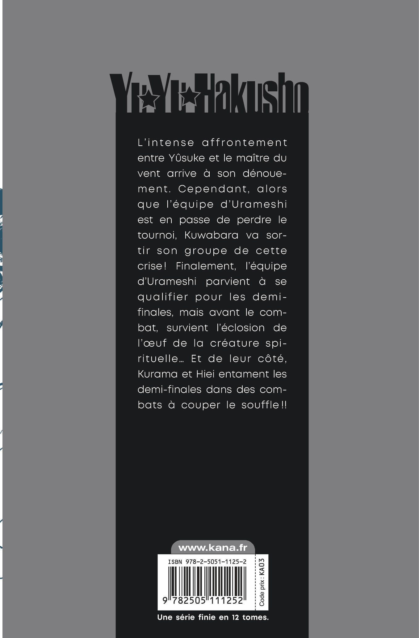 Yuyu Hakusho (Star Edition) – Tome 6: Livres Manga par Yoshihiro Togashi chez Kana