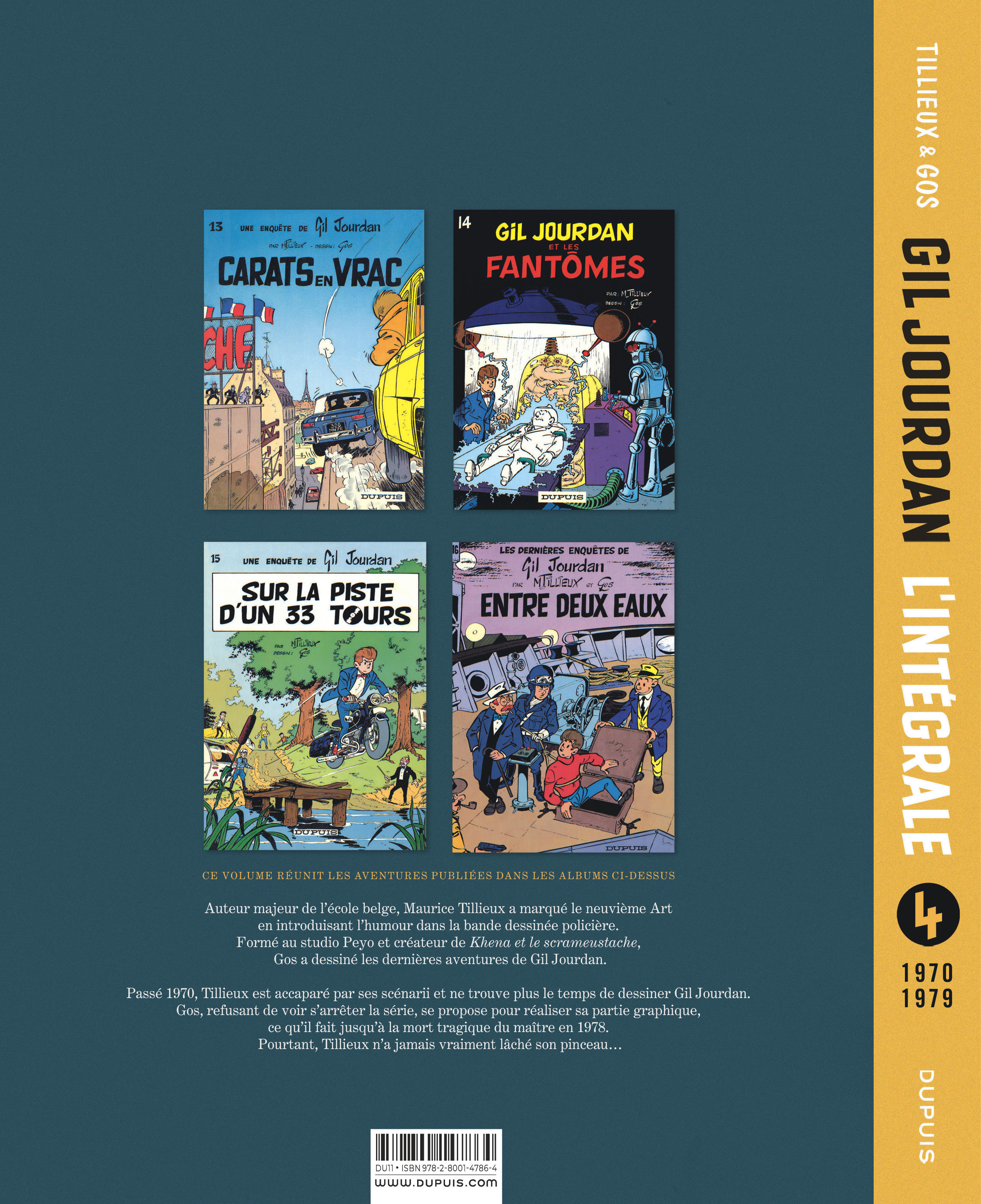 Gil Jourdan - L'Intégrale – Tome 4: Livres BD par Tillieux, Gos chez Dupuis