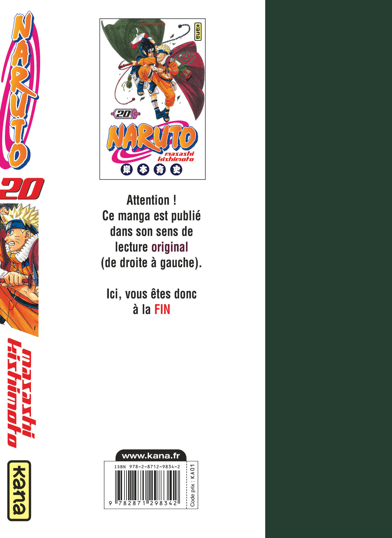 Naruto – Tome 20: Livres Manga par Sébastien Bigini, Masashi Kishimoto chez Kana