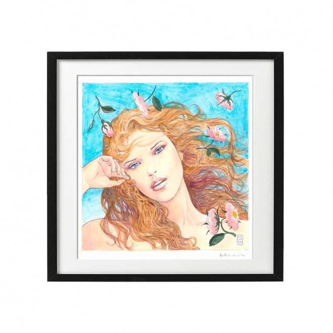 Sérigraphie Molly au Crépuscule Blanc - Milo Manara - Silkscreen print