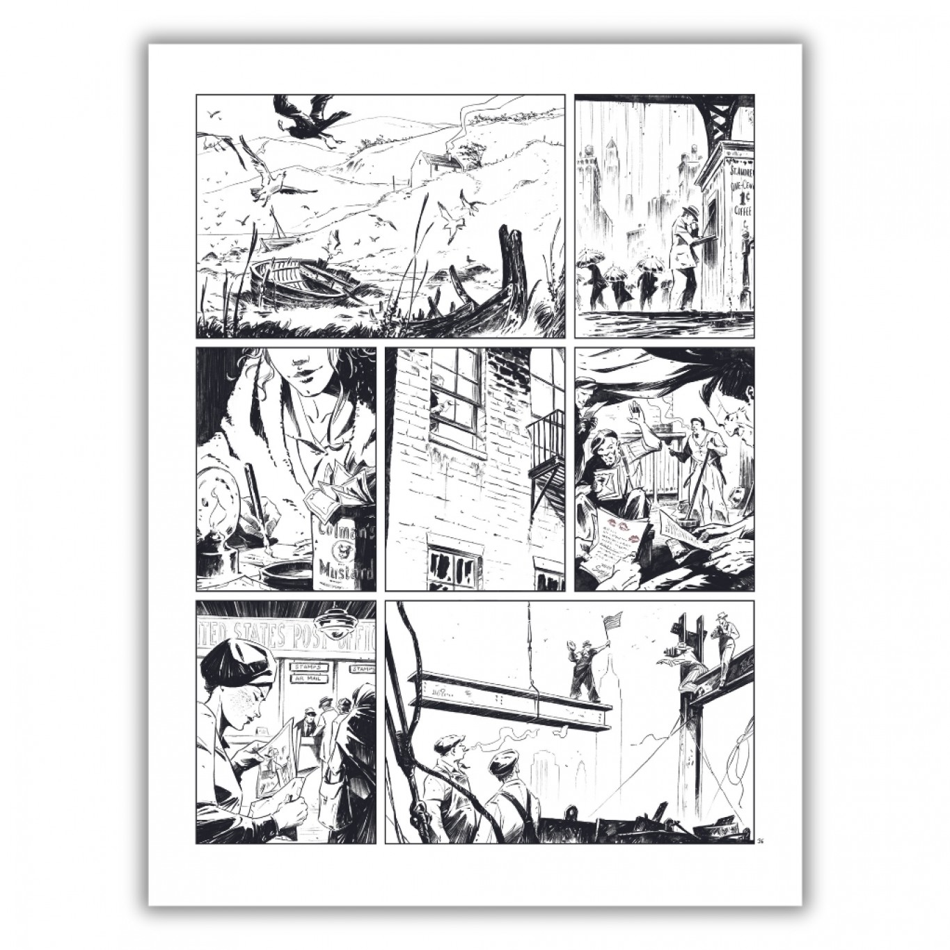 Planche N&B, N°36 - Giant, tome 1 - Impression unique sur Dibond ...