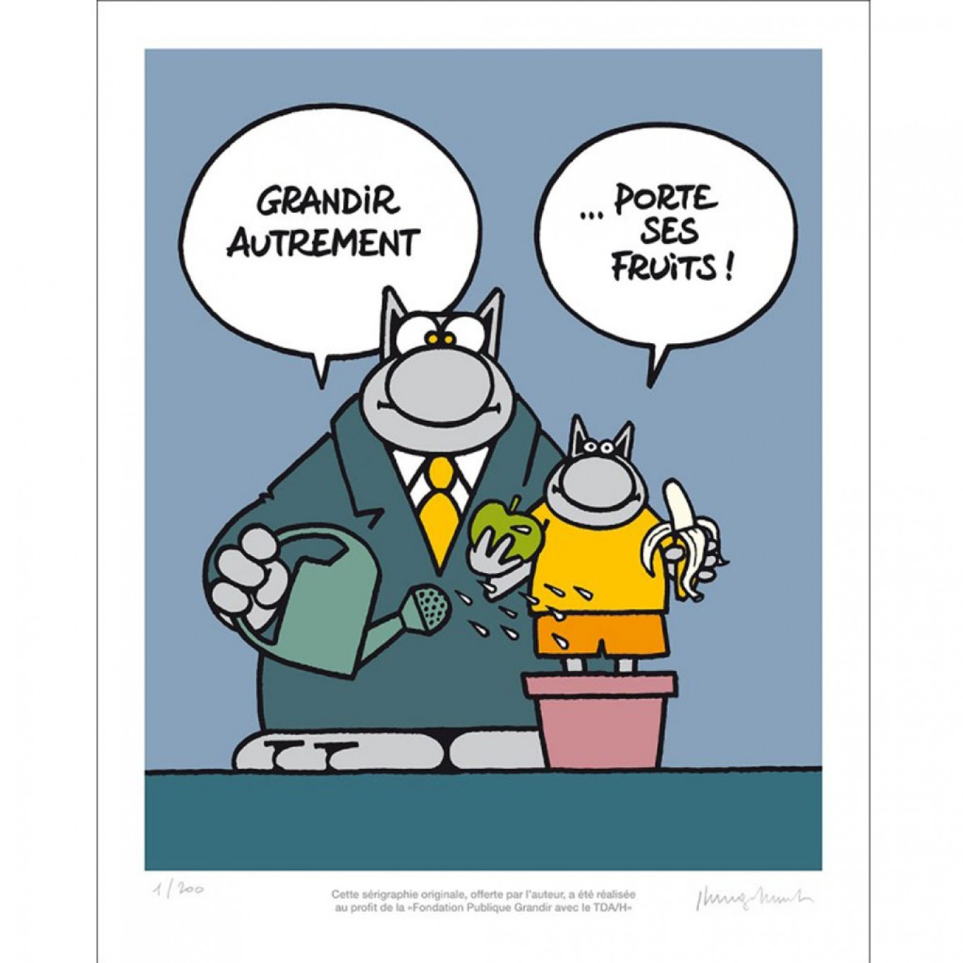 Sérigraphie Le chat de Geluck, Grandir autrement: Sérigraphies Pop ...