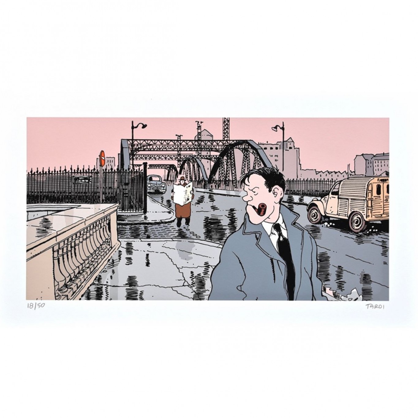 ESTAMPE PIGMENTAIRE NESTOR BURMA PAR TARDI, LE 13E ARRONDISSEMENT non ...