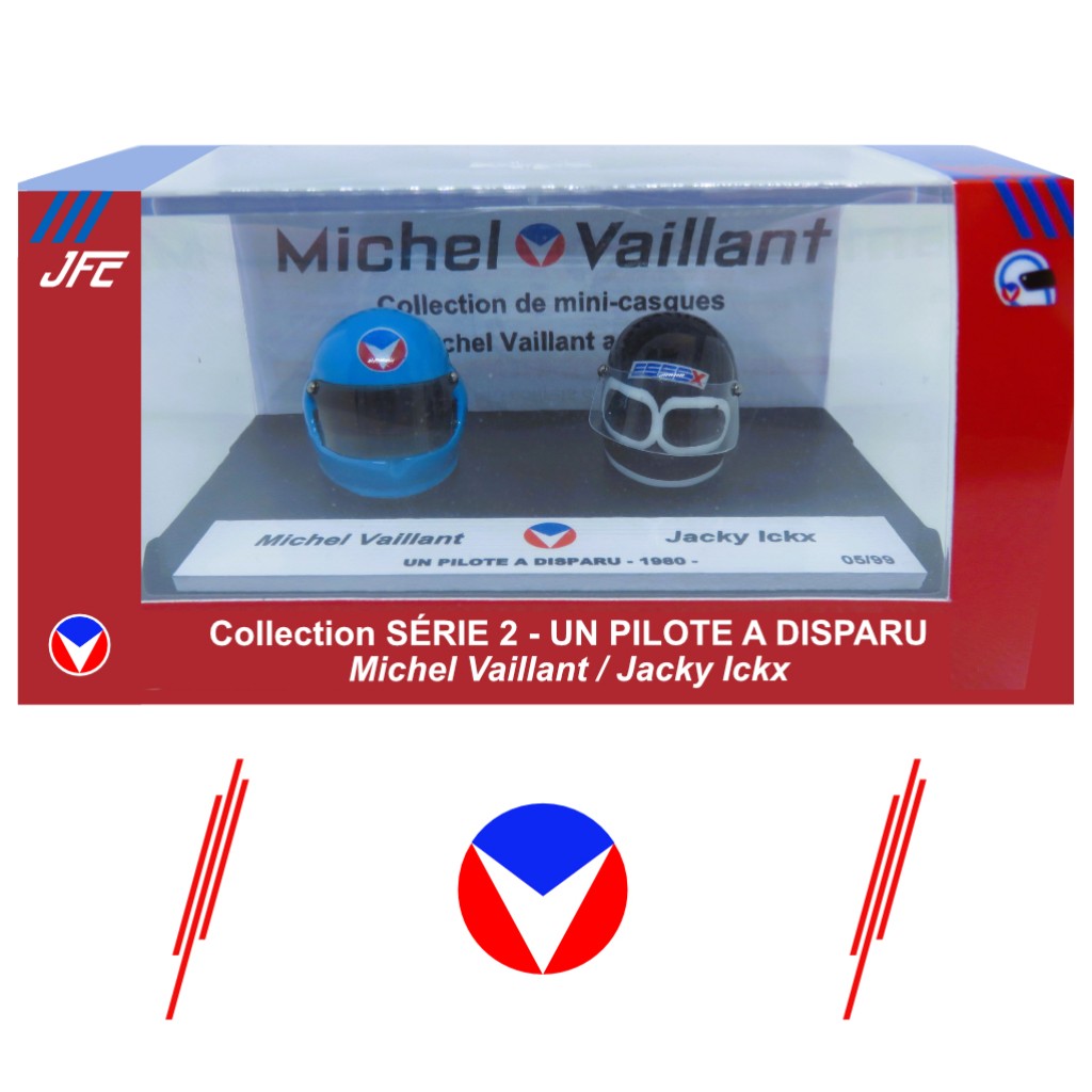 Duo de mini casques Michel Vaillant - Michel Vaillant et Jacky Ickx ...