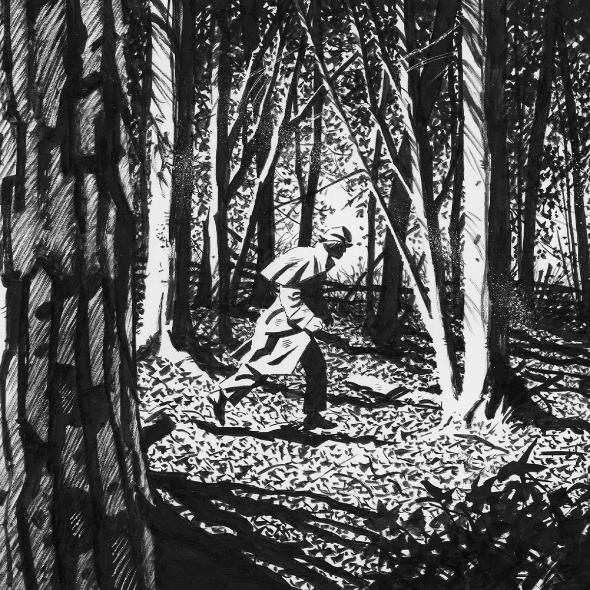 Steve Cuzor Digigraphie - Henry Fleming's battle - Undergrowth - Art prints