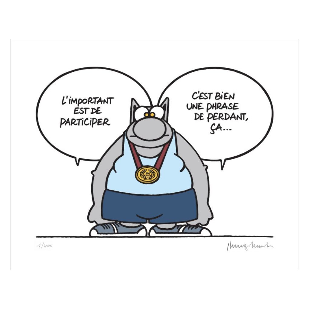 Sérigraphie Le chat de Geluck - L'important est de participer ...