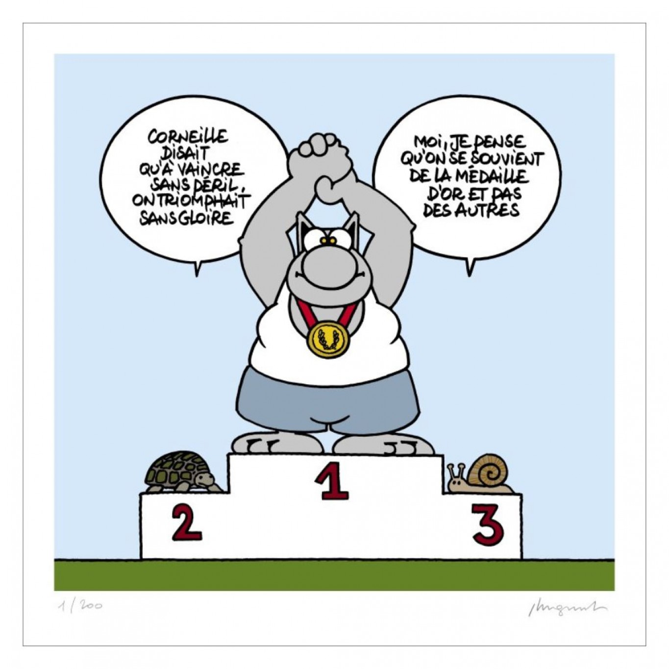 Digigraphie Le chat de Geluck - Médaille d'or: Tirages d'art BD par ...