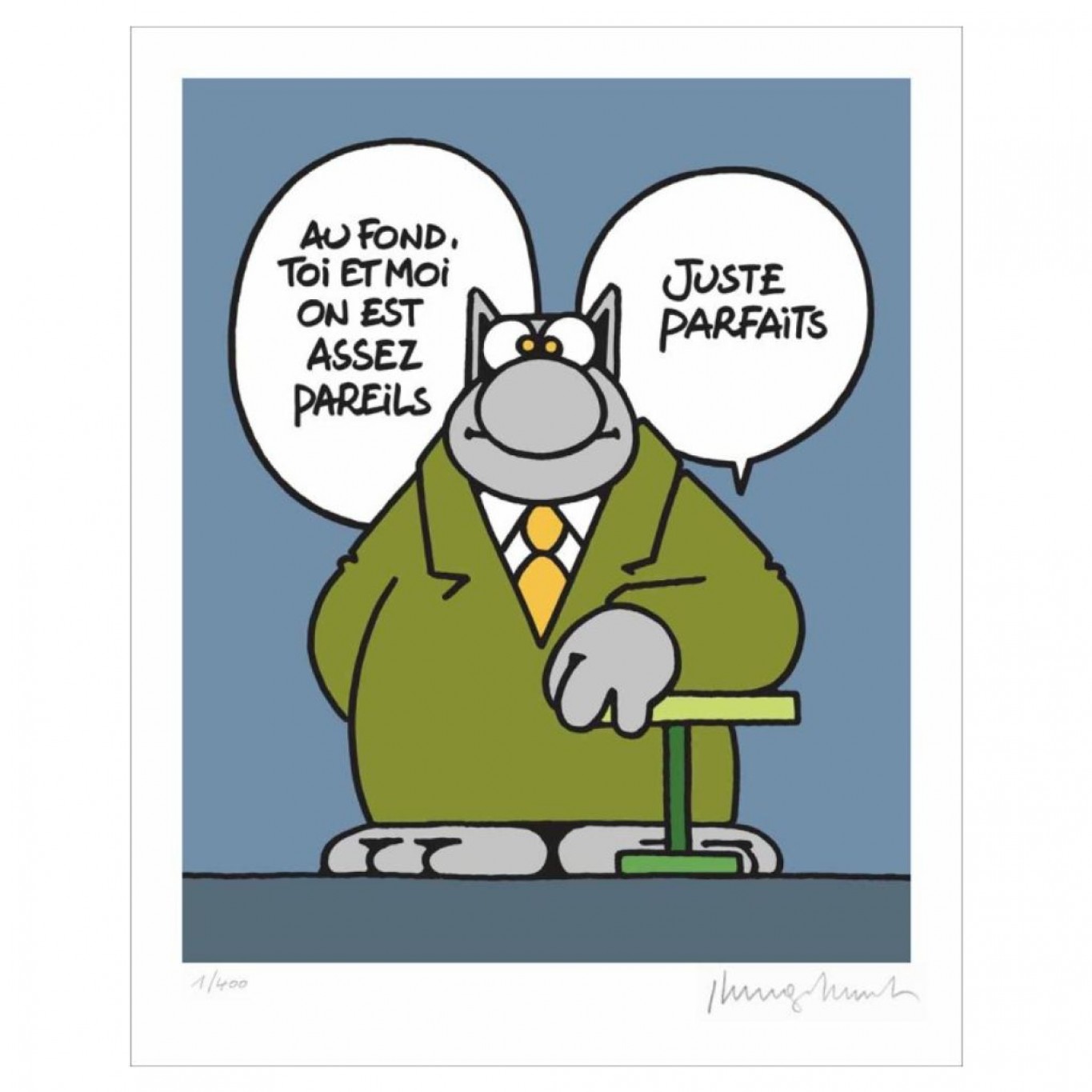Sérigraphie Le chat de Geluck - On est les mêmes: Sérigraphies BD par ...
