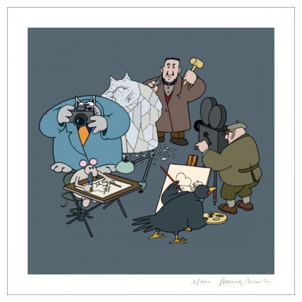 Digigraphie Le chat de Geluck - La ronde des arts: Tirages d'art BD par ...
