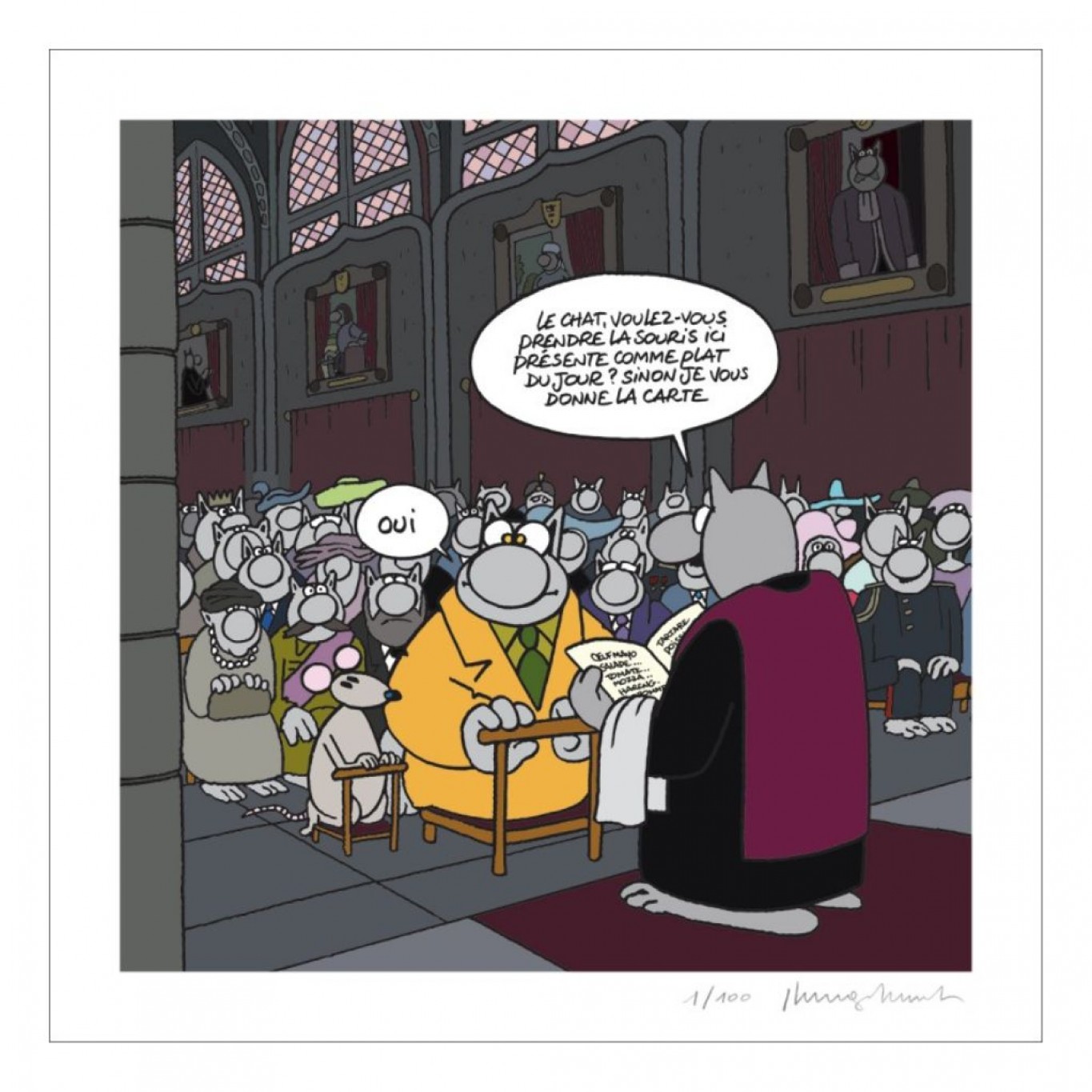Digigraphie Le chat de Geluck - Menu du jour: Tirages d'art BD par ...