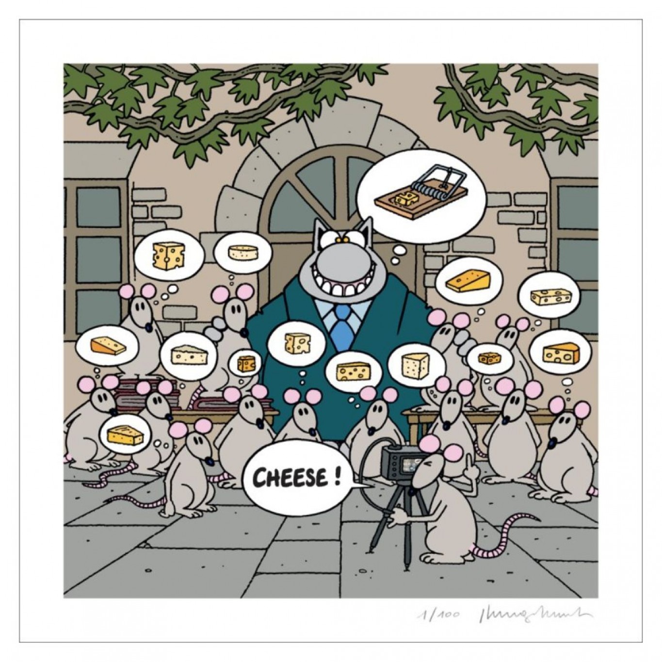 Digigraphie Le chat de Geluck - Fromage !: Tirages d'art BD par ...