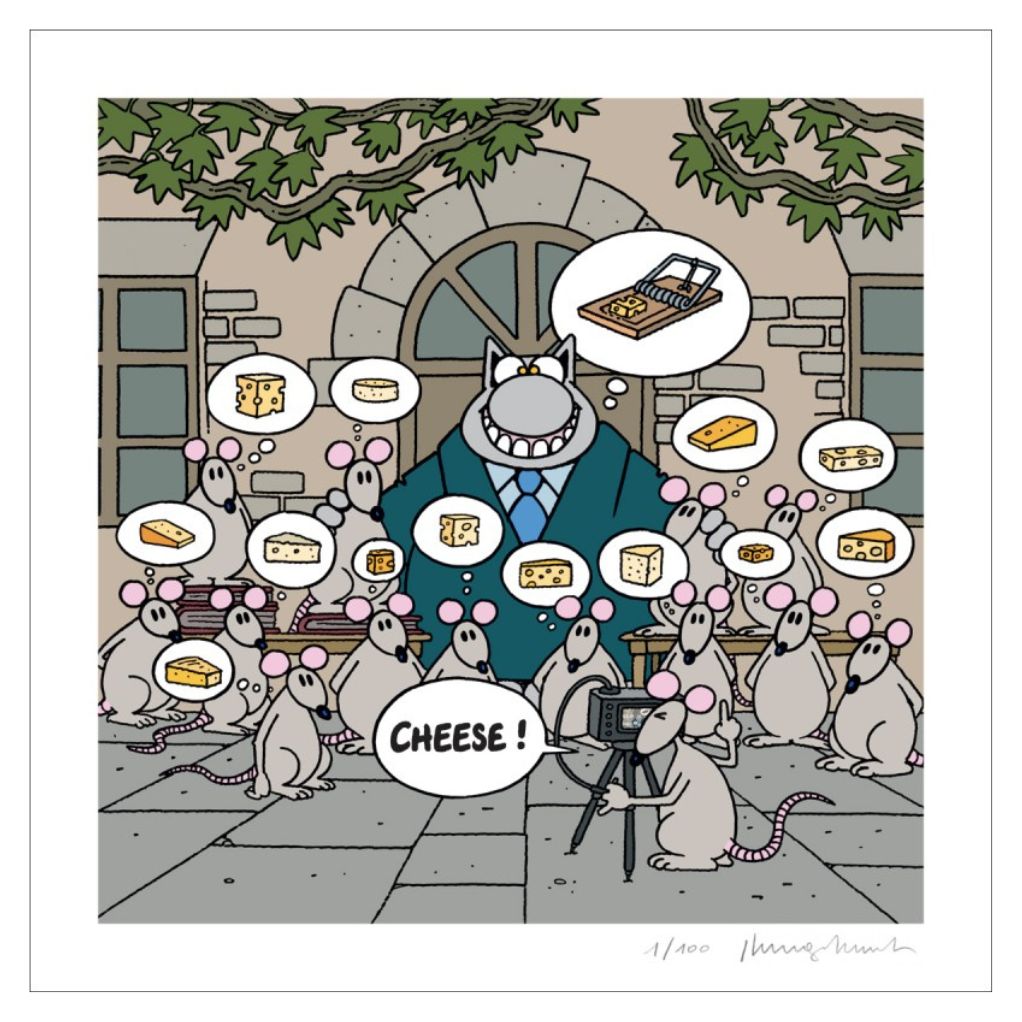 Digigraphie Le chat de Geluck - Fromage !: Tirages d'art BD par ...