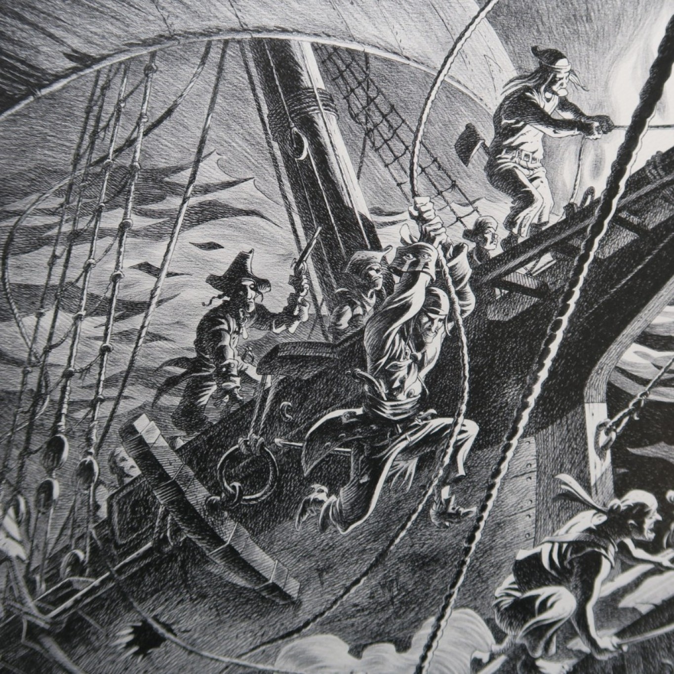 Tirage d'Art Riff Reb's - Combat en Mer: Tirages d'art BD par Riff Reb ...