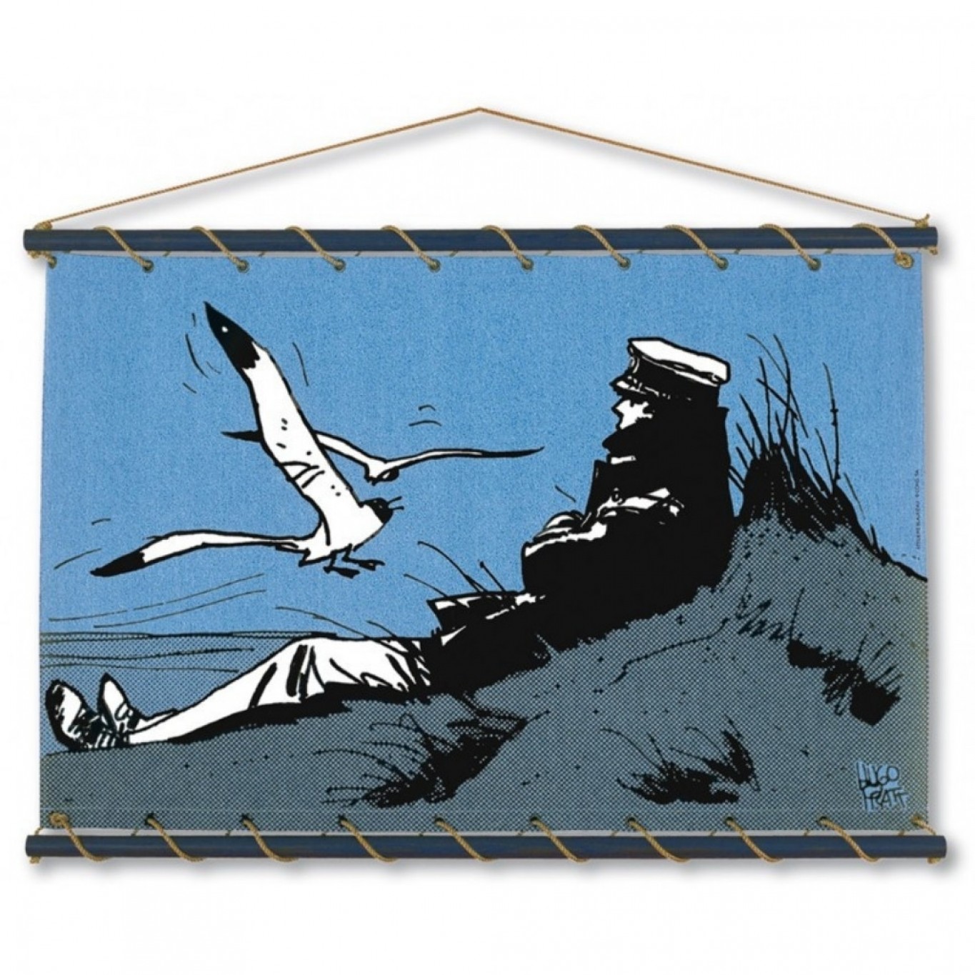 Toile tendue coton Corto Maltese - Dune - grand modèle - bleu: Toiles ...