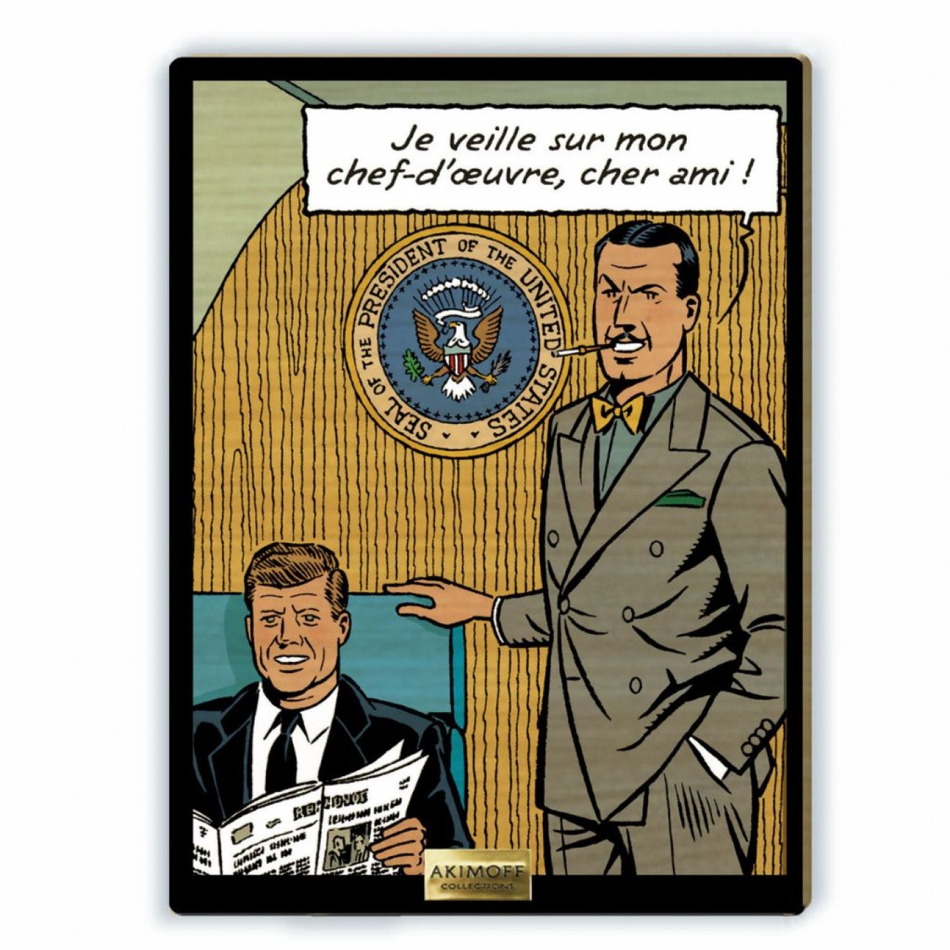 Tableau de collection Akimoff Blake et Mortimer, Le Président: Plaques ...