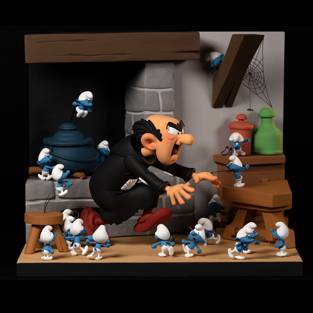 Scène prestige Fariboles Les Schtroumpfs A moi les Schtroumpfs: Figurines BD par Peyo chez Fariboles