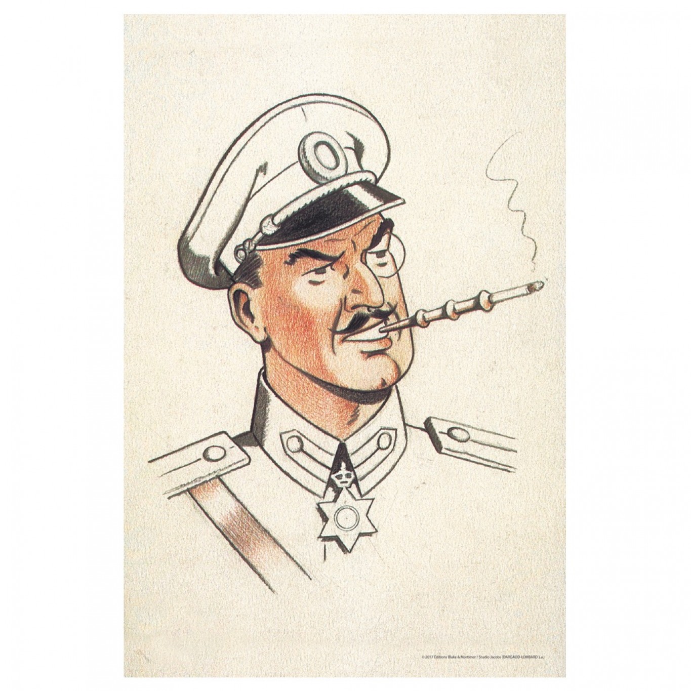 Portrait colonel Olrik (Dibond 40x60cm): Plaques décoratives BD par ...
