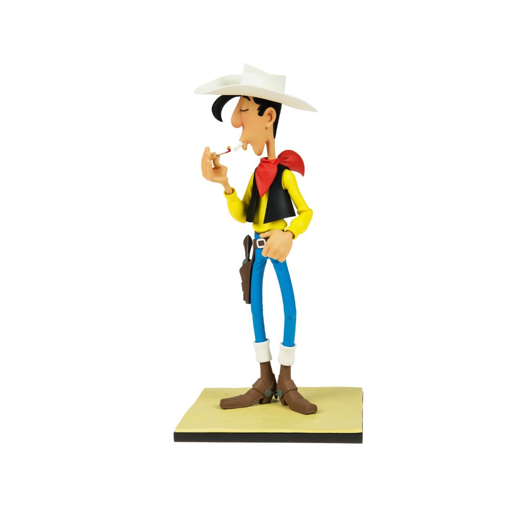 Figurine Lucky Luke allumant sa cigarette: Figurines BD par Goscinny ...