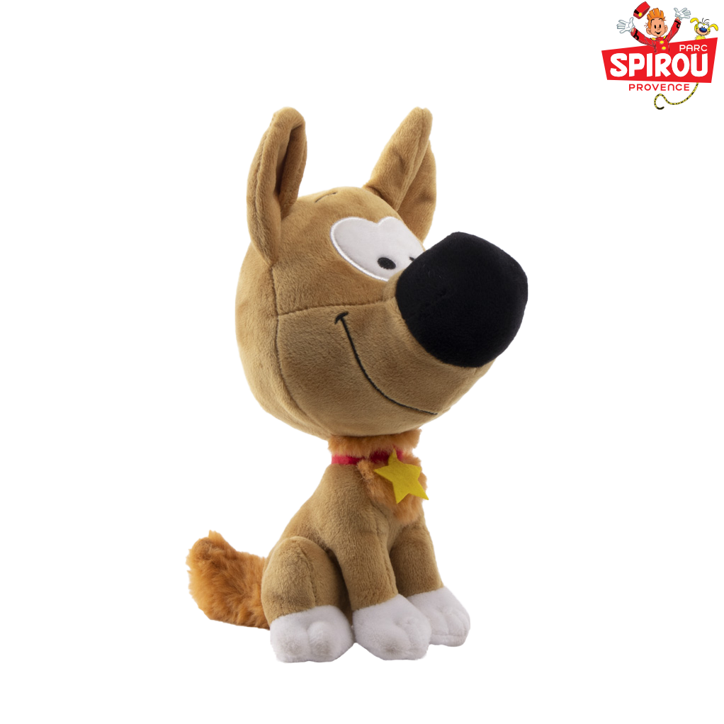 Peluche Rantanplan chiot: Peluches BD chez Parc Spirou