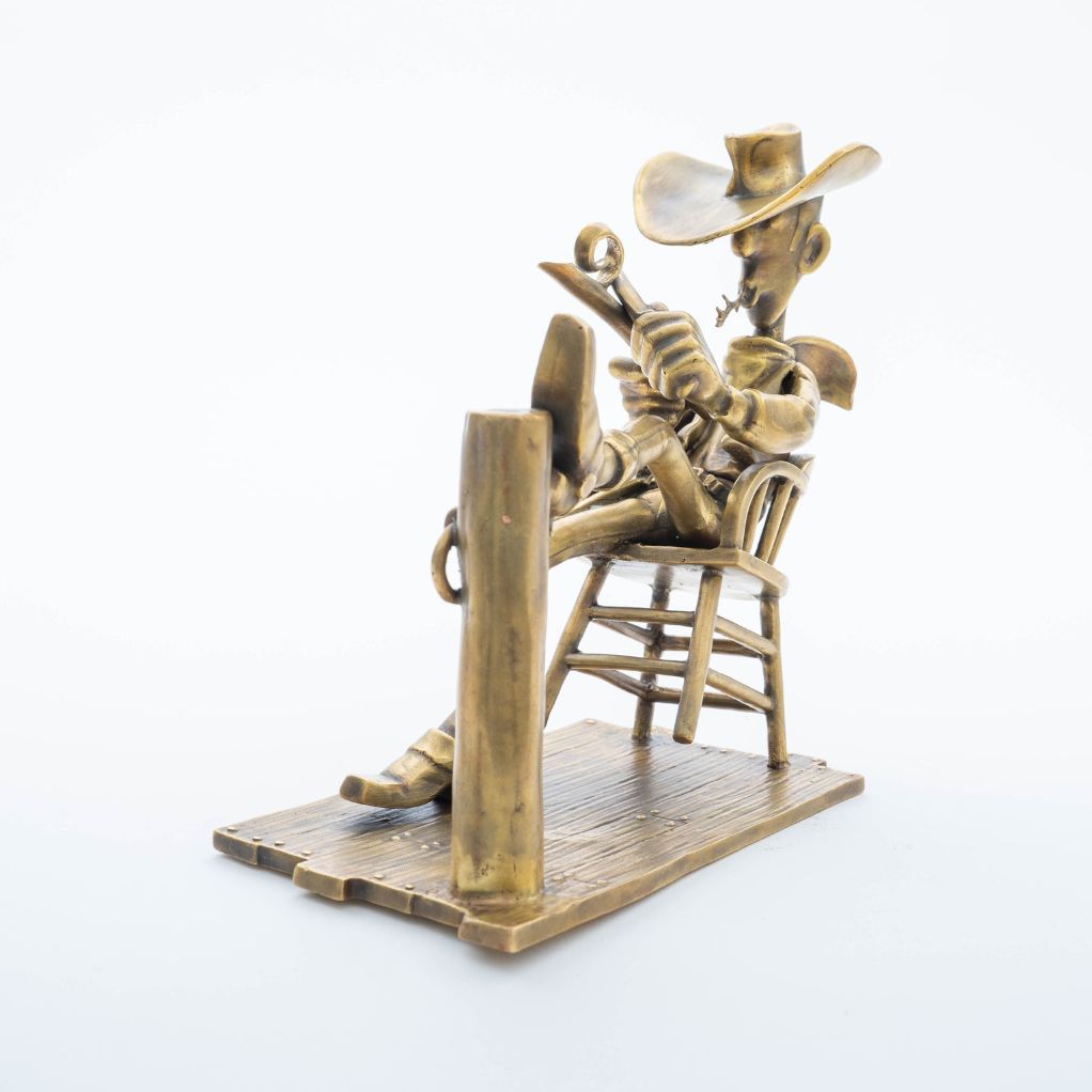 Figurine bronze, Lucky Luke se balance, atelier Pixi: Figurines BD par ...