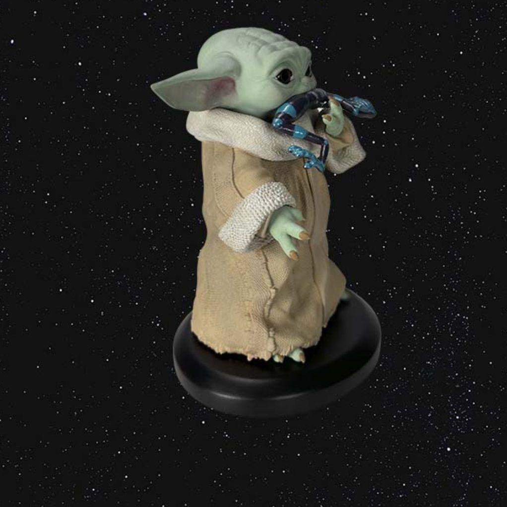 Figurine Star Wars - Grogu eating the Frog - The Mandalorian: Figurines ...