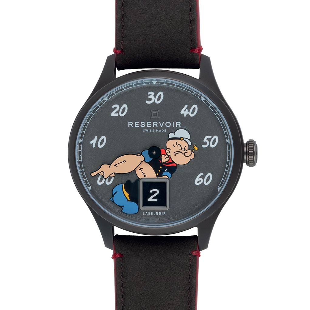 Montre Popeye, LabelNoir, Reservoir Watch: Montres BD chez Reservoir Watch