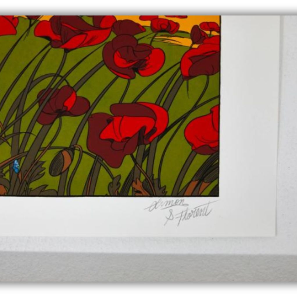 Sérigraphie Coquelicots - La Ride: Sérigraphies BD par Florent Pierre ...