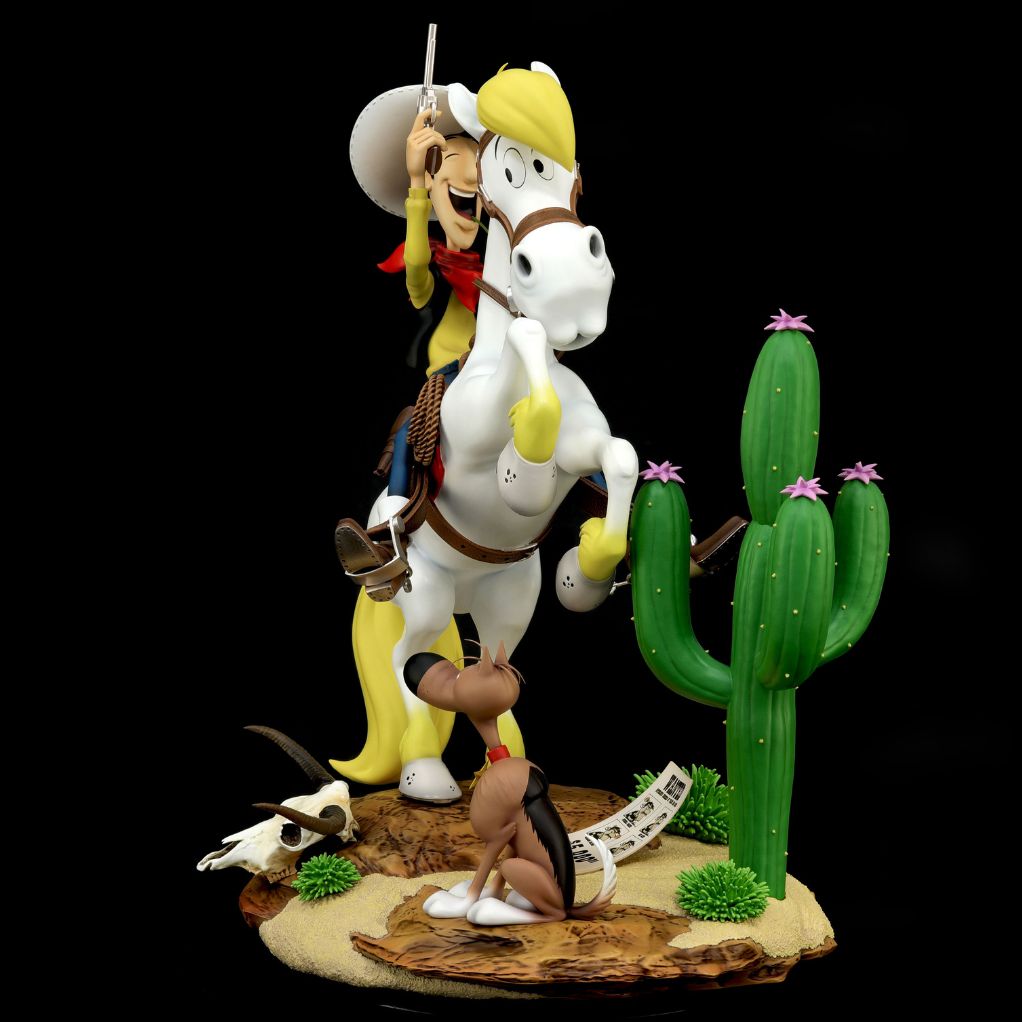 Figurine Cartoon Kingdom - Lucky Luke, Jolly Jumper et Rantanplan ...