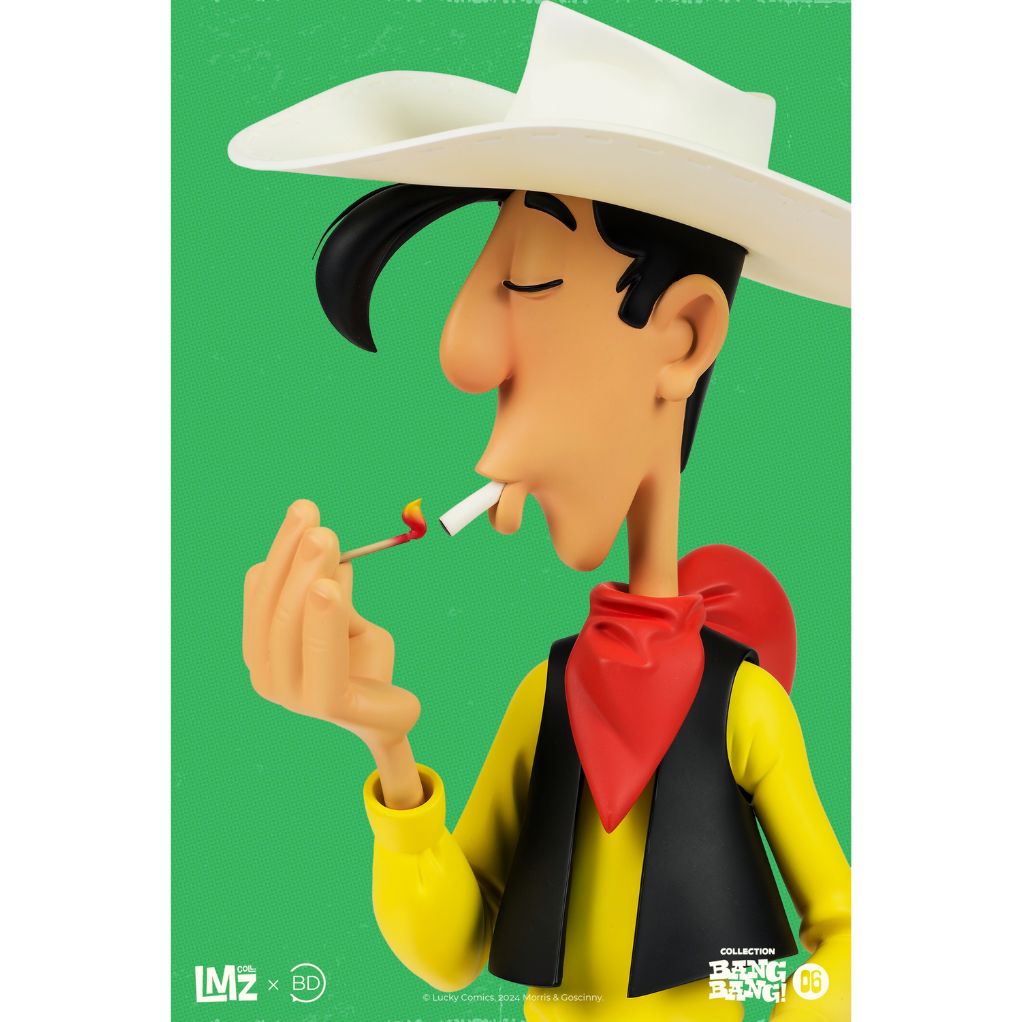Figurine Lucky Luke allumant sa cigarette: Figurines BD par Goscinny ...